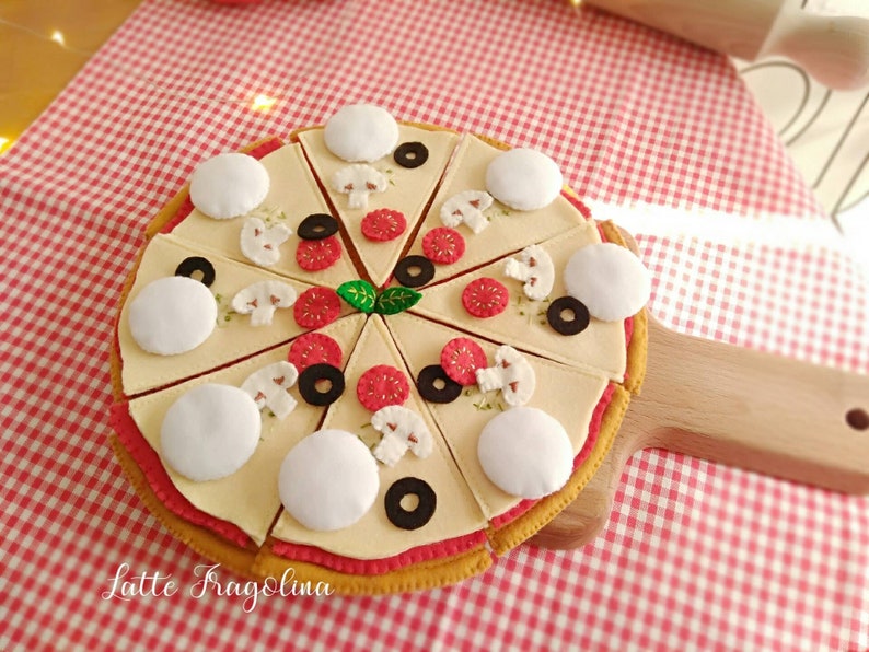 Pizza Dx Set Felt Food Toy Italian Kitchen Childrenitalian - Etsy
