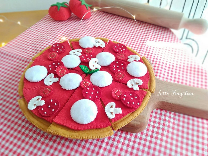 Pizza Dx Set Felt Food Toy Italian Kitchen Childrenitalian - Etsy