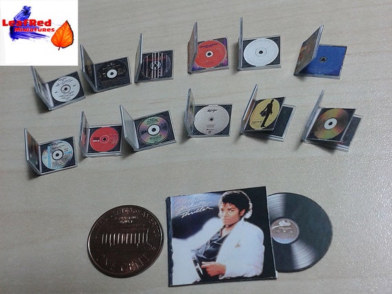 Miniature MICHAEL JACKSON CD Collection and Album Scale 1/12 - Etsy