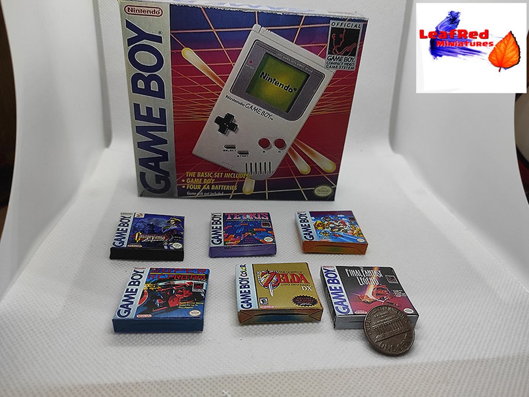 GAMEBOY & 6 Games Boxes. Miniature Boxes Handmade. Scale 1:4 - Etsy