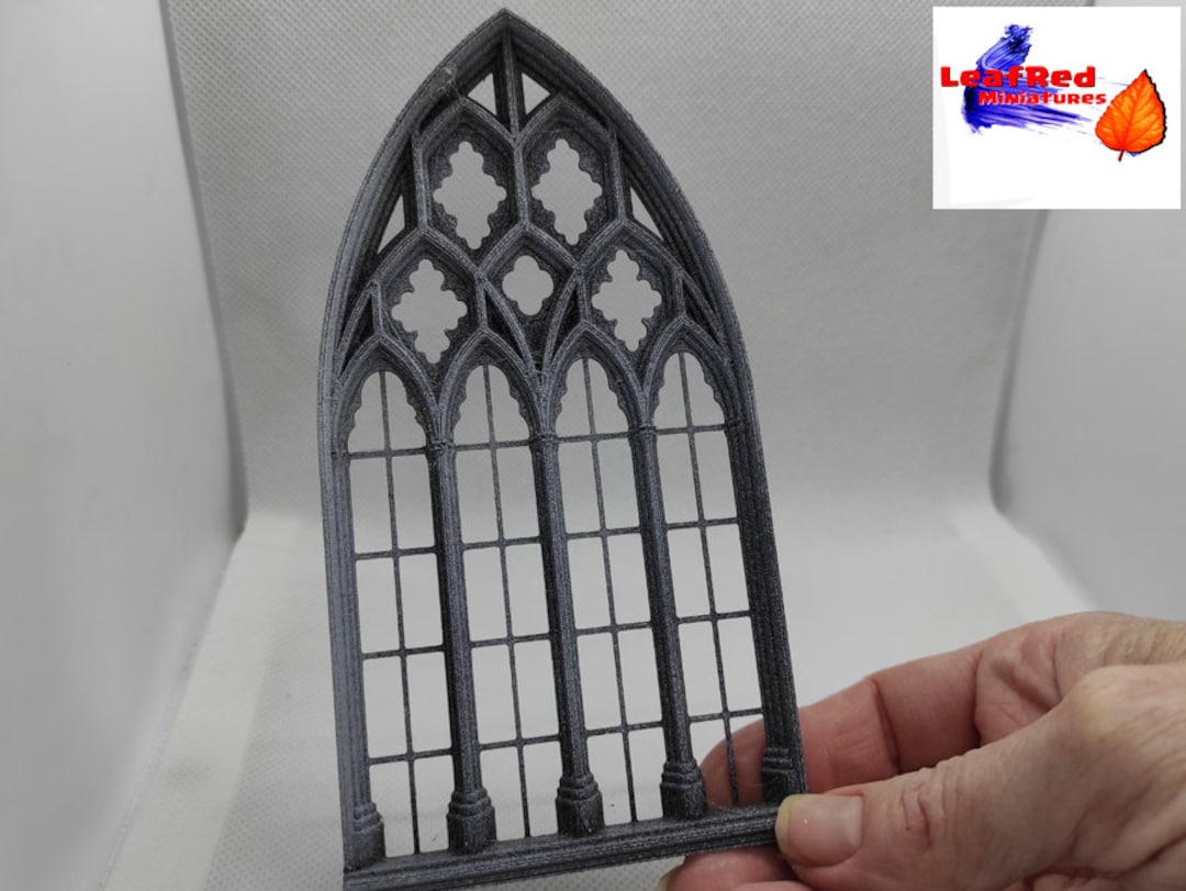 Window GOTHIC Stained Glass Miniature. Diorama, Dollhouse Scale. Custom ...
