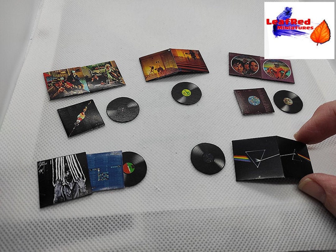 5 Essential Vinyl. Miniature Record Collection Scale 1/12. - Etsy