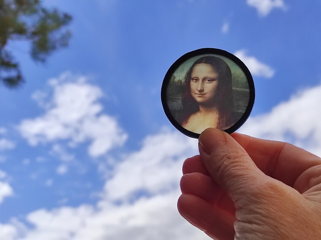 MONA LISA Miniature Simil Stained Glass Round Window. Painters Series ...