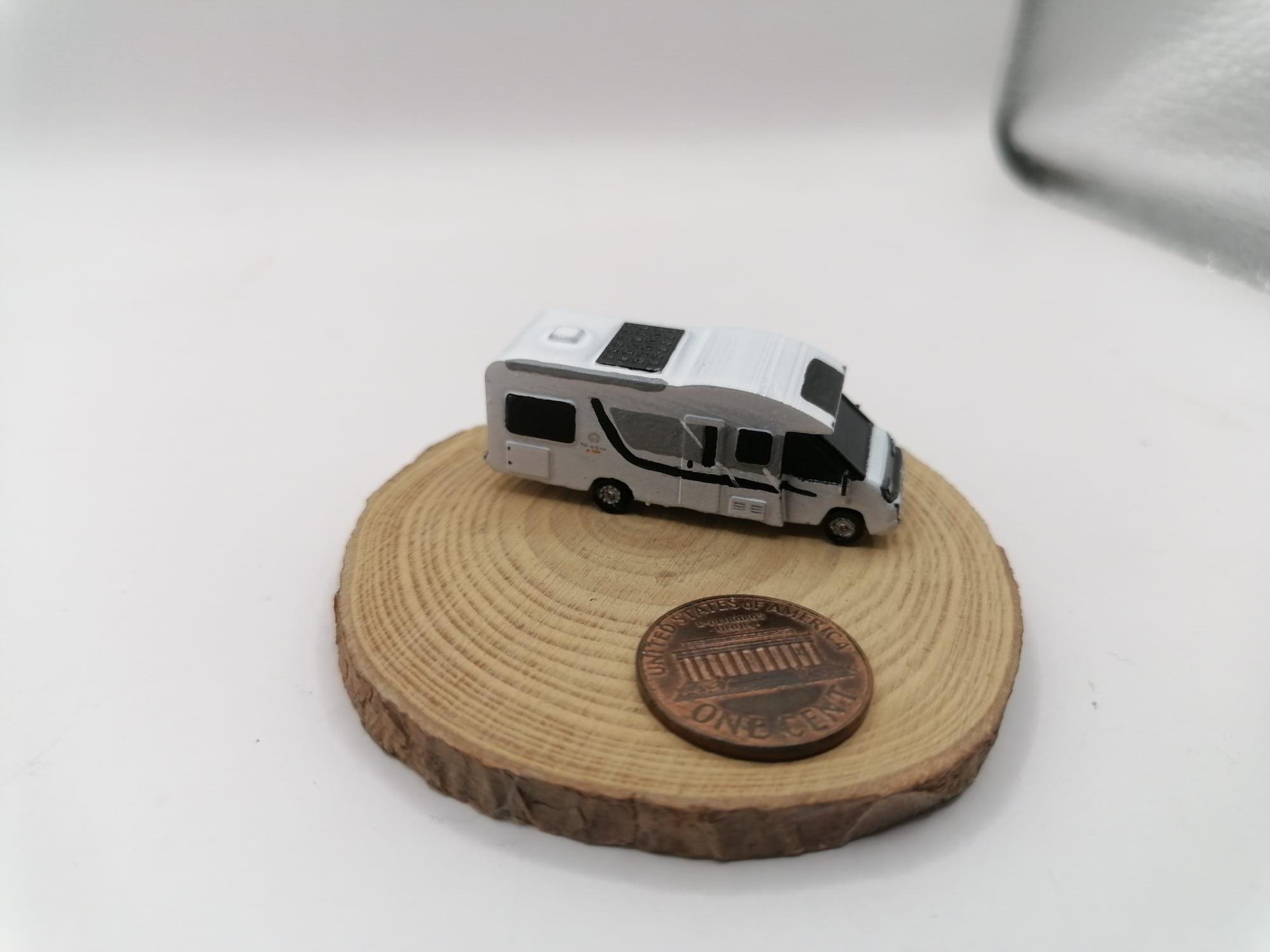 Miniature MOTORHOME N Scale. 1.65" (42mm).resin 3D Made Painted or ...