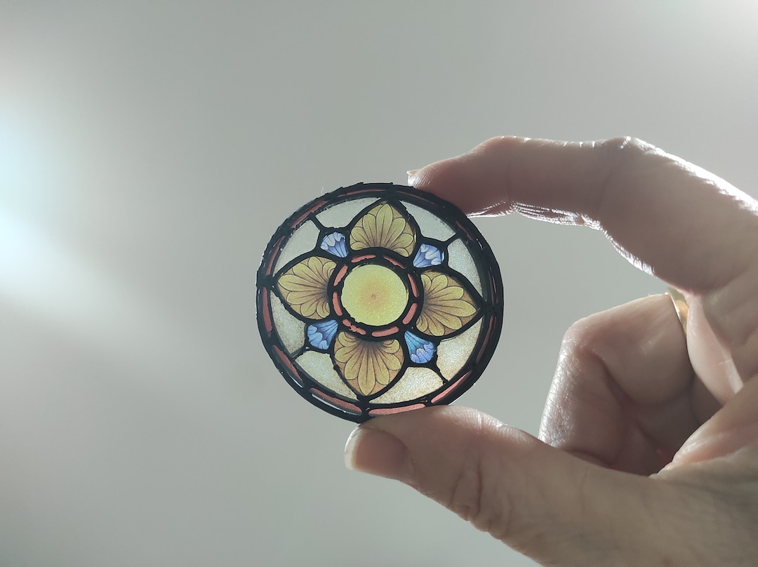 Miniature Stained Glass Round Window. VENEZIA II Diorama Series ...
