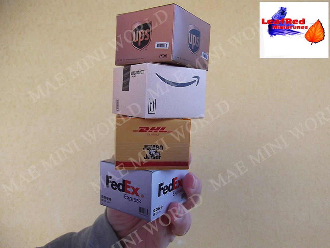 SHIPPING BOX; Amazon, DHL, UPS, Fedex. Kindle, Scale 1:6 Dolls. - Etsy