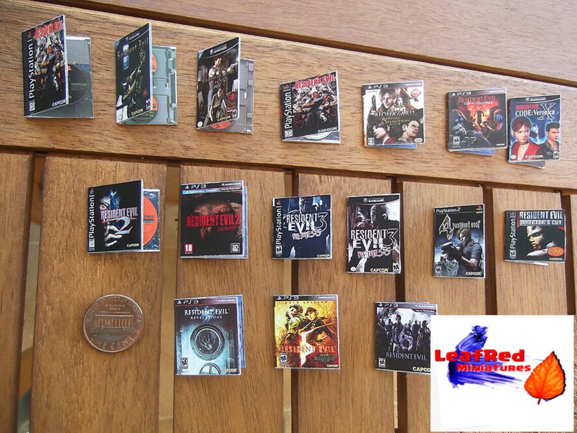 Resident Evil Miniature Video Games Collector's Set. ART - Etsy