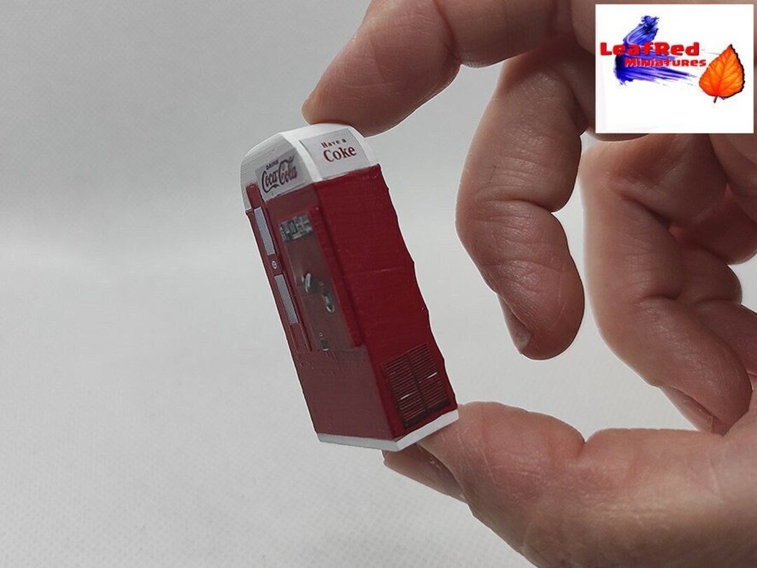VINTAGE Vending MACHINE Coke Miniature Scale. Diorama, Gift. Handmade ...