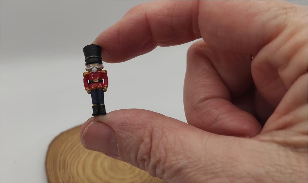Miniature NUTCRACKER 1" (25mm). Resin Printed. Unpainted Option and Painted in a Single Color ...