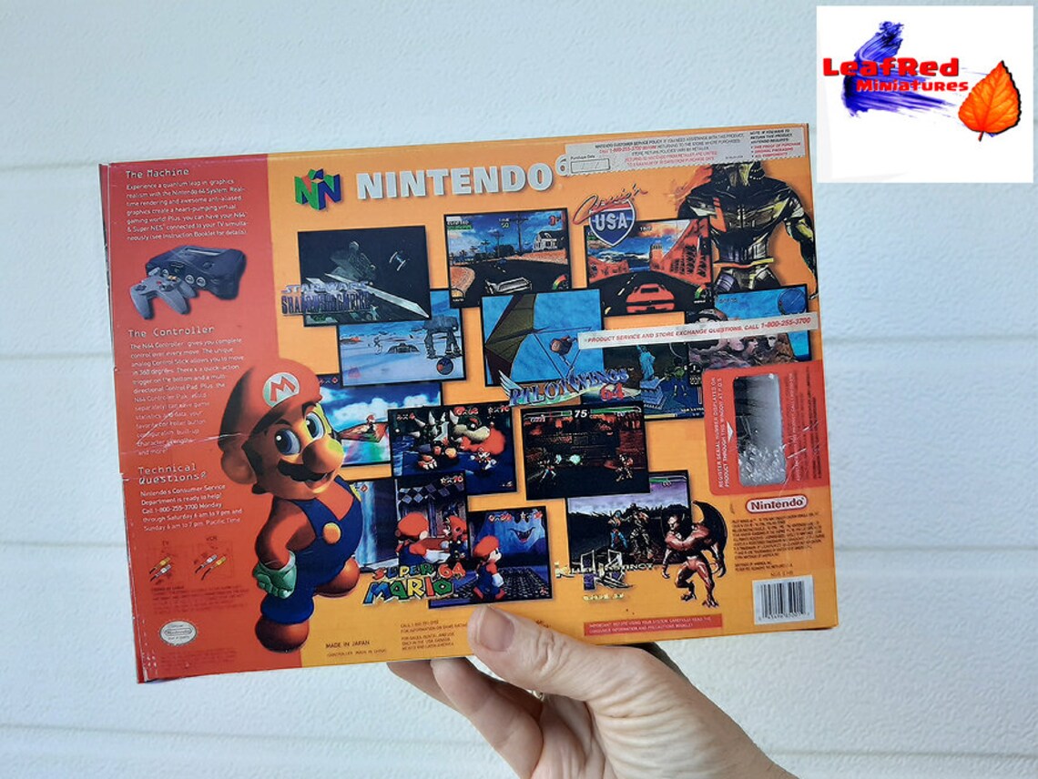 N64 Nintendo 64 Mini Replica Box. Custom Box for N64 Classic | Etsy
