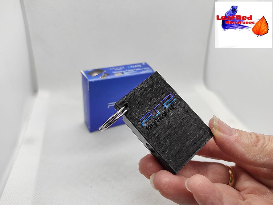 PS2. Miniature console keychain handmade painted. | Etsy