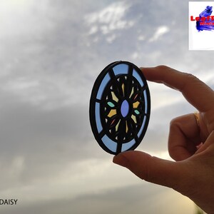 Miniature Stained Glass Round Window. DAISY Diorama Series, Dollhouse ...