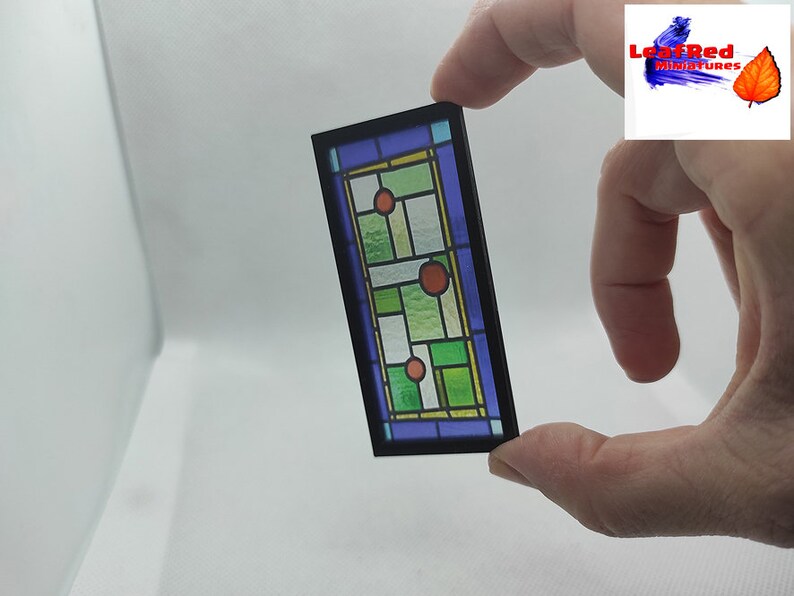 Miniature Stained Glass Window Panel. CUBIST Model.. Custom | Etsy