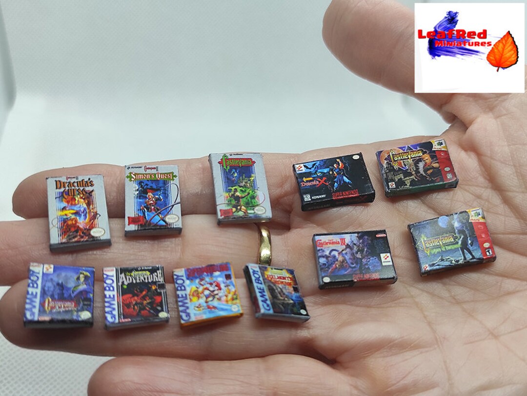 CASTLEVANIA Collection. Miniature Vintage Videogame Boxes. Artisan ...