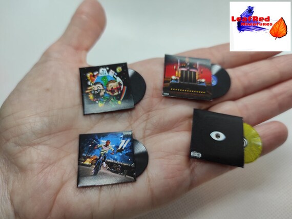 BAD BUNNY Collection. 4 Miniature VINYL Record Vintage. Scale | Etsy