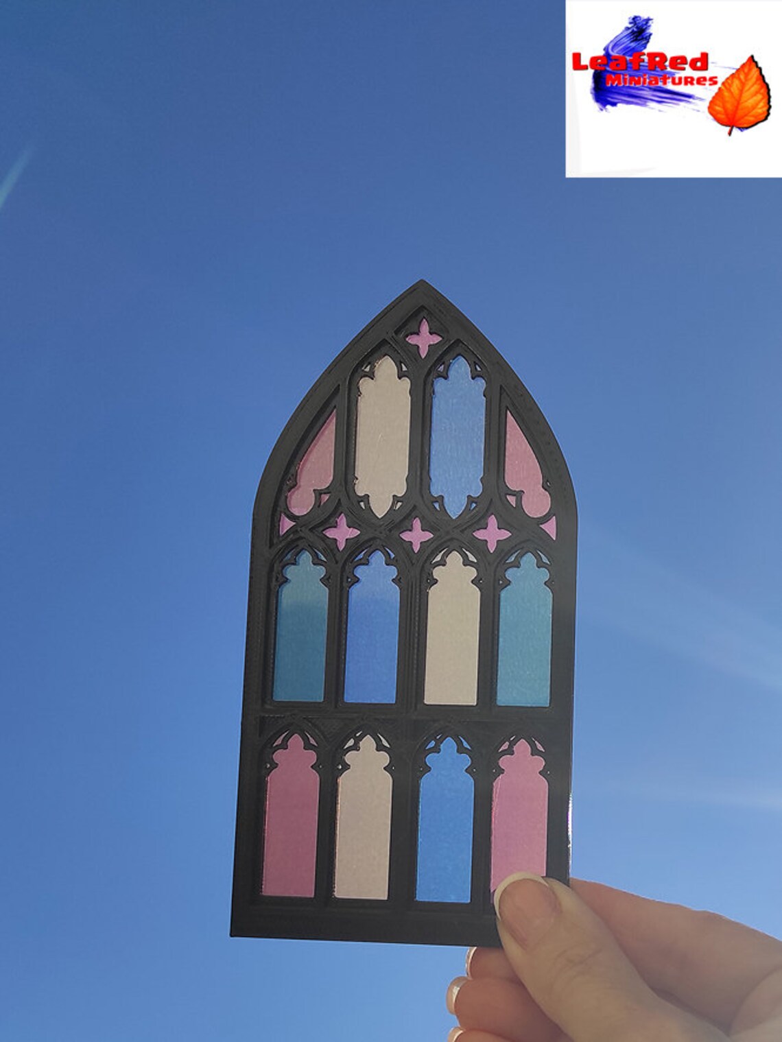 Window GOTHIC Stained Glass Miniature. Diorama Dollhouse - Etsy