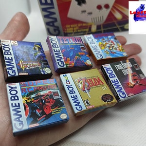 GAMEBOY & 6 Games Boxes. Miniature Boxes Handmade. Scale 1:4 - Etsy
