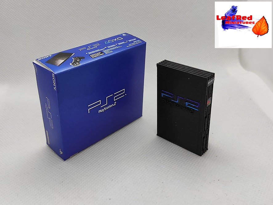 PS2. Miniature console keychain handmade painted. | Etsy