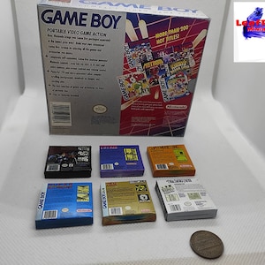 GAMEBOY & 6 Games Boxes. Miniature Boxes Handmade. Scale 1:4 - Etsy