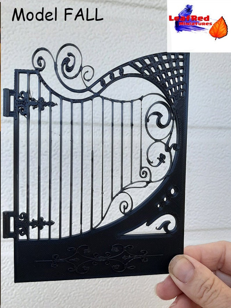 IRON GATE with pillar Model Fall. Iron simile. Plastic pla | Etsy
