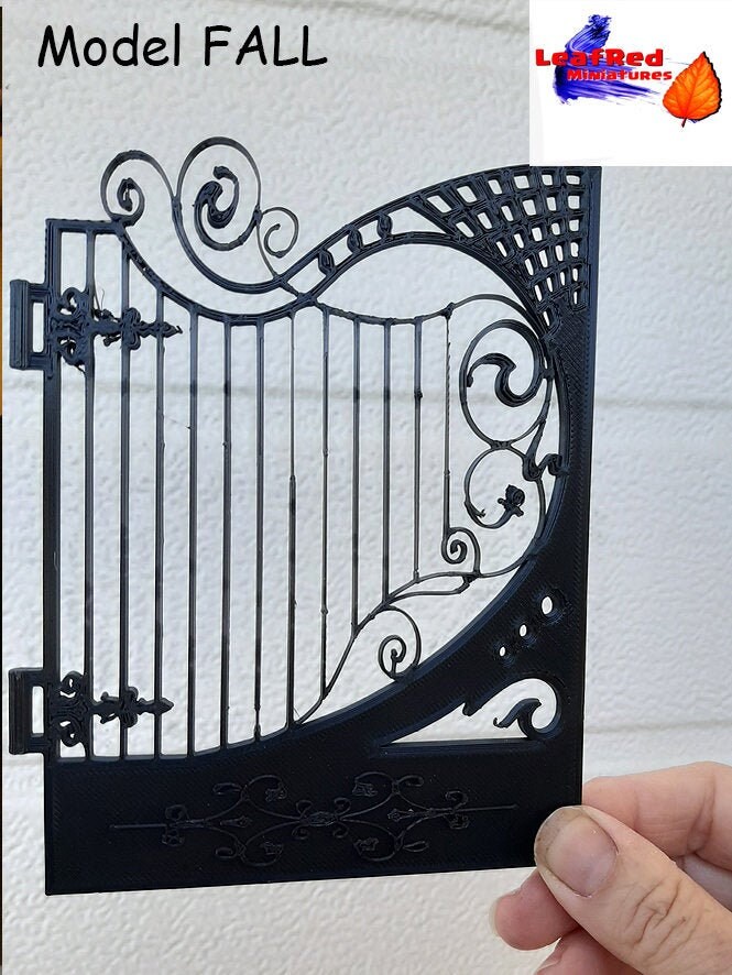 IRON GATE With Pillar, Model Fall. Iron Simile. Plastic Pla Made ...