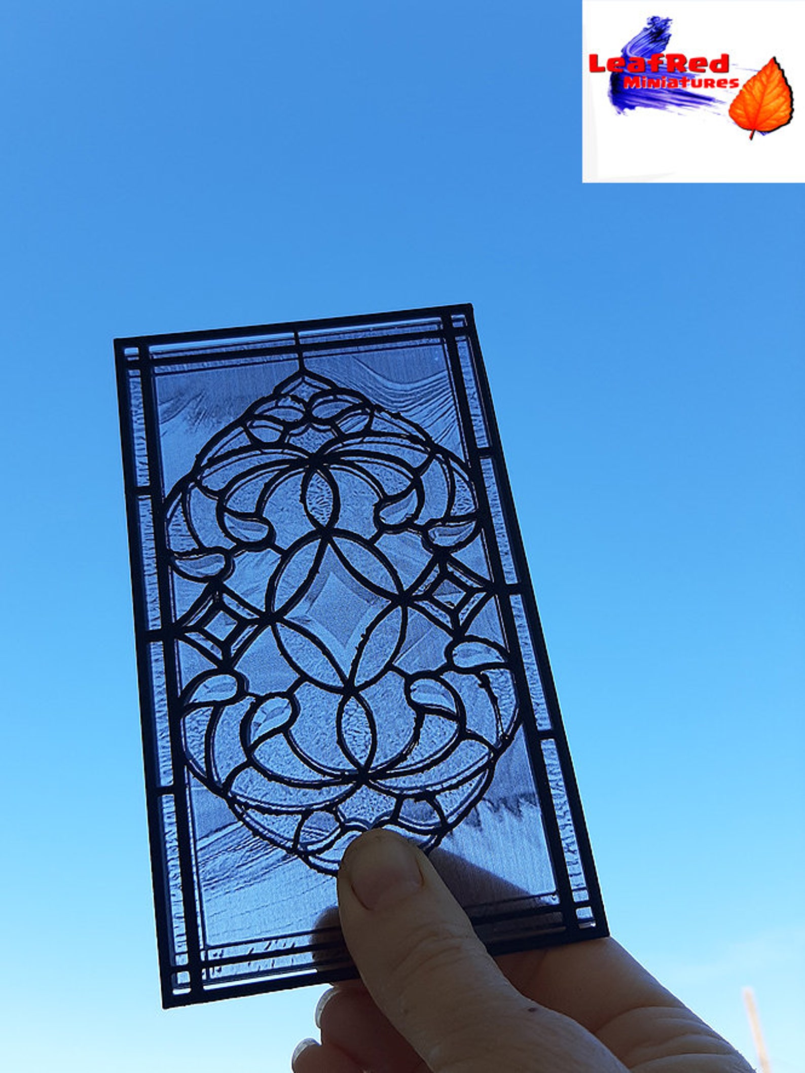 Miniature Simil Stained Glass. Model "england" 1/12 or 1/6 Scale ...