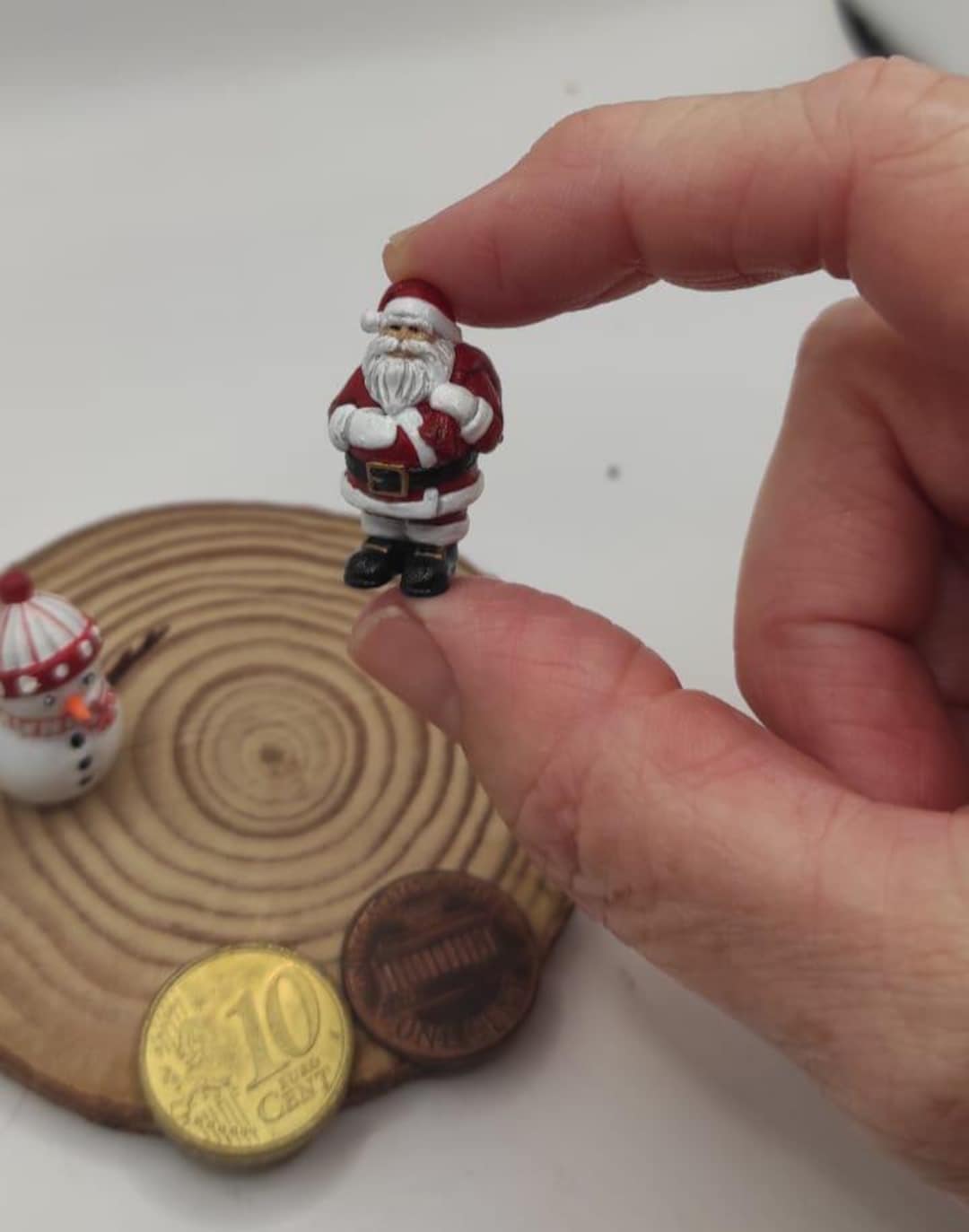 Miniature SANTA CLAUS 1" (25mm). Resin Printed. Unpainted Option and ...