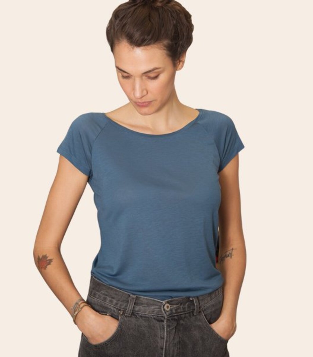 Doris Blanko V2 - Fair Trade Basic Tencel Women's T-shirt - Doveblue - Etsy