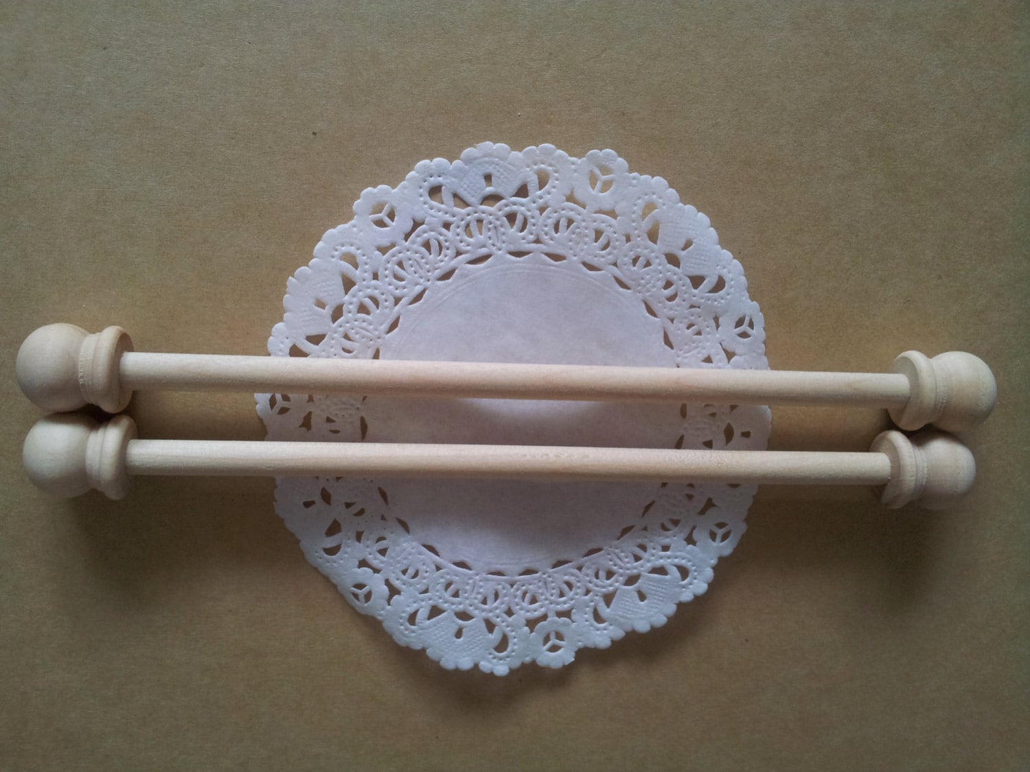 10 | 15 | 20 Pairs of 6" Wooden Scroll Rods With End Caps for DIY ...