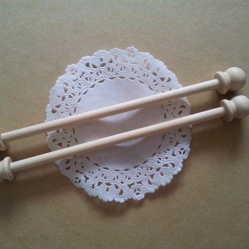 10 15 20 Pairs of 6 Wooden Scroll Rods With End Caps - Etsy