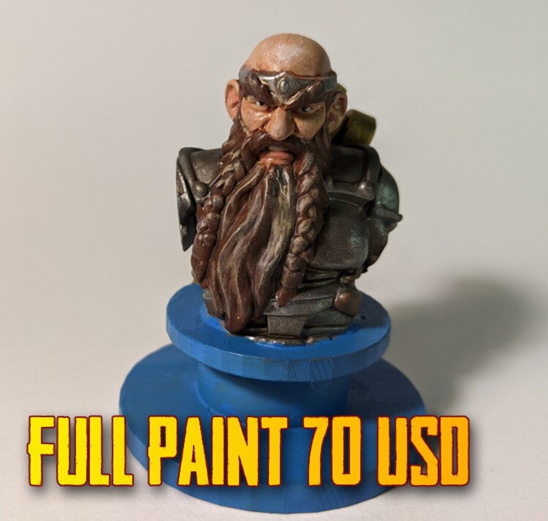 Custom RPG Character Bust (must Have 3d File) - Etsy