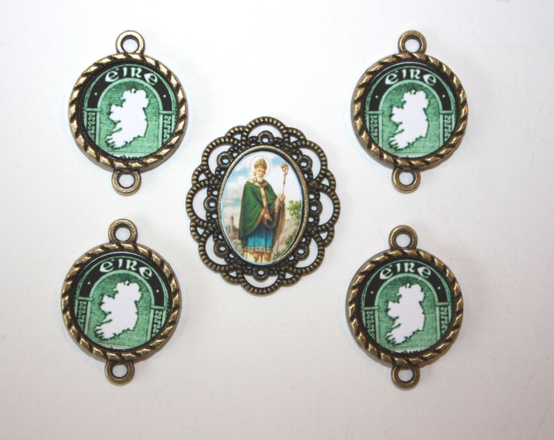 IRISH Traditional St. Patrick Bronze Rosary Parts Set # 5 | Ireland ...