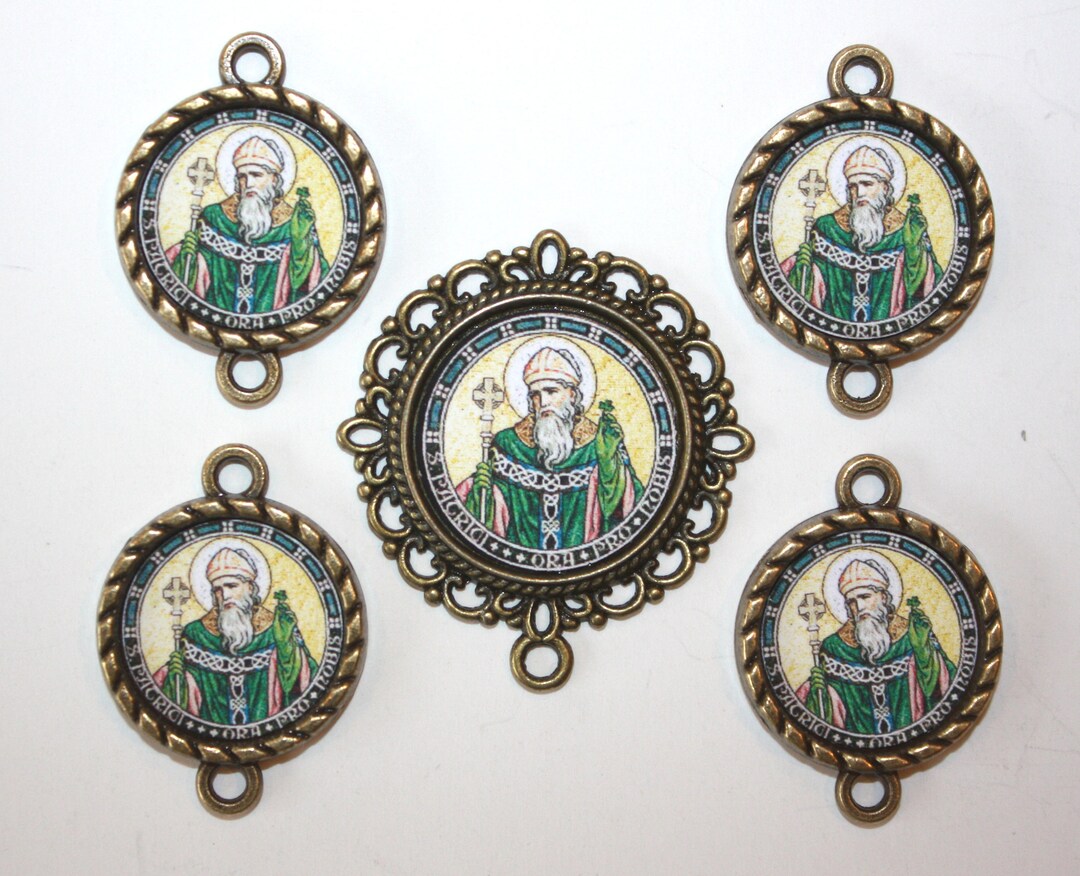 Rosary Gifts IRISH St. Patrick Bronze Rosary Parts Set # 2~ Matching ...
