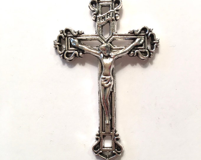 SALE 10 Rosary Crucifix & 10 Rosary Centerpiece / 20 Piece Silver ...