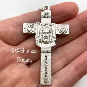 WATERPROOF! Holy Face of Jesus Cross and Matching Center | Rosary Parts ...
