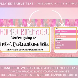 Experience Gift Certificate Template, Printable Experience Ticket ...