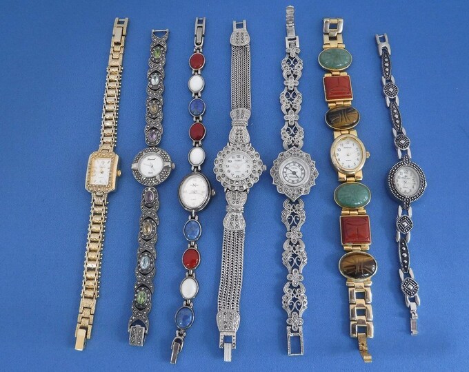 Vintage Women's Gold and Silver Watches, Marcasite, Scarab - Etsy