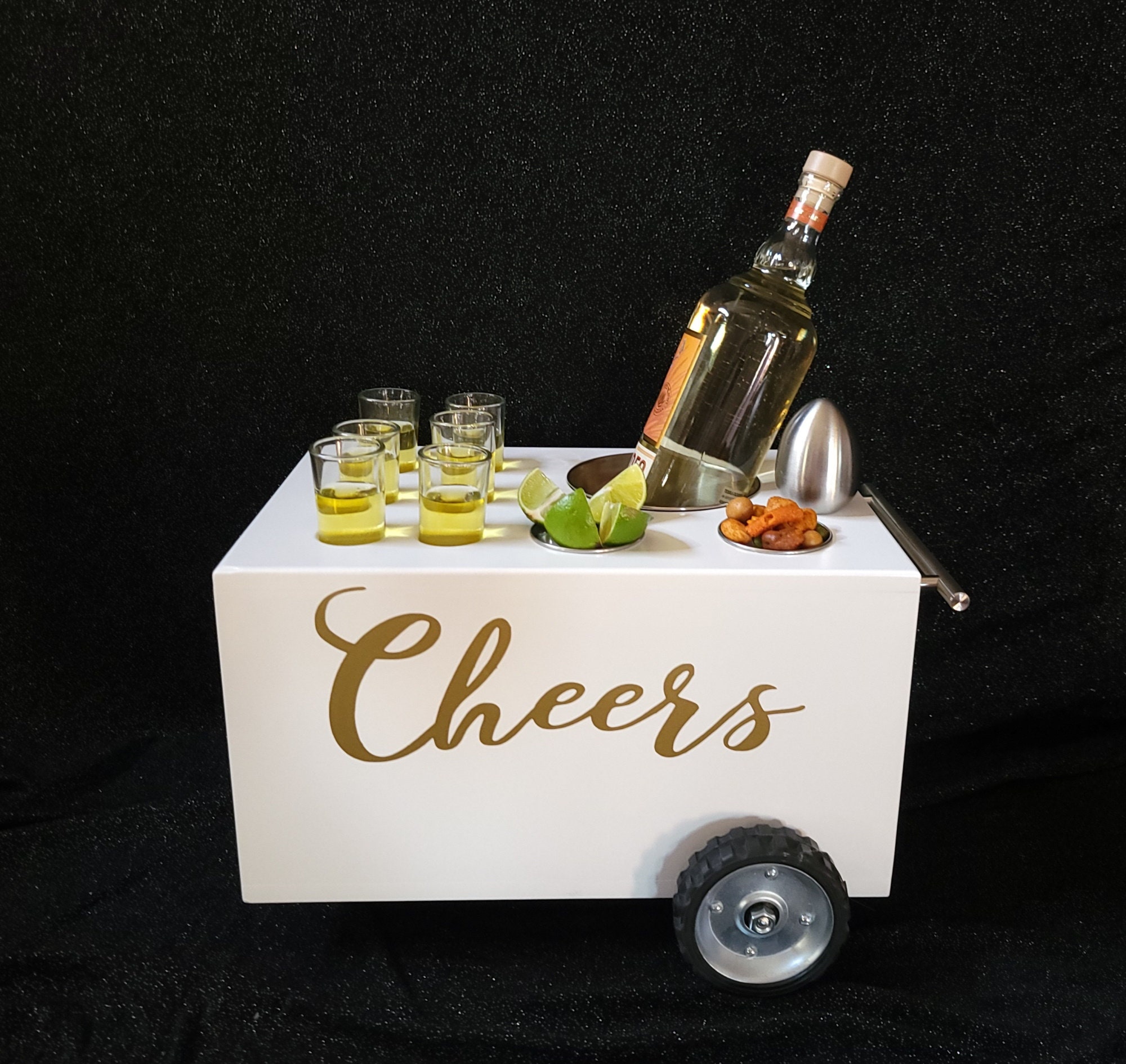 Shot Glass Table-top Bar Carts - Etsy