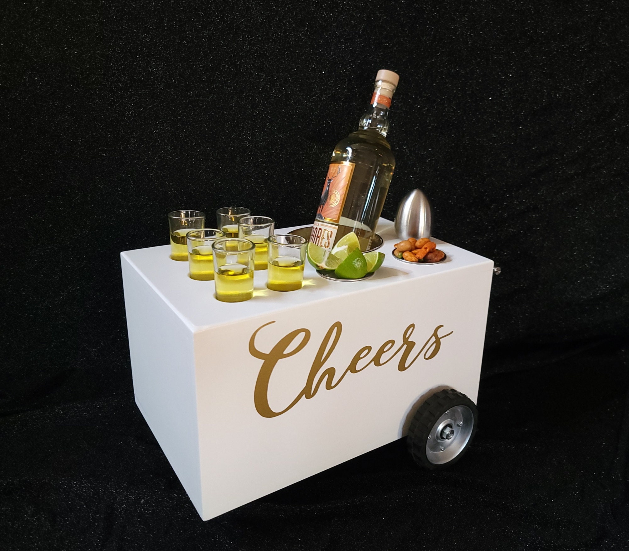 Shot Glass Table-top Bar Carts - Etsy