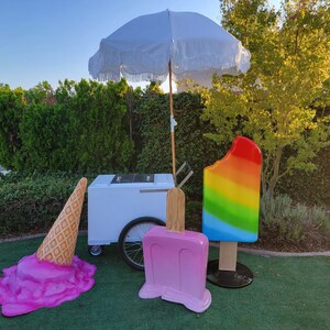 Standard Size White Paleta Cart, Popsicle Cart, Ice Cream Cart With ...