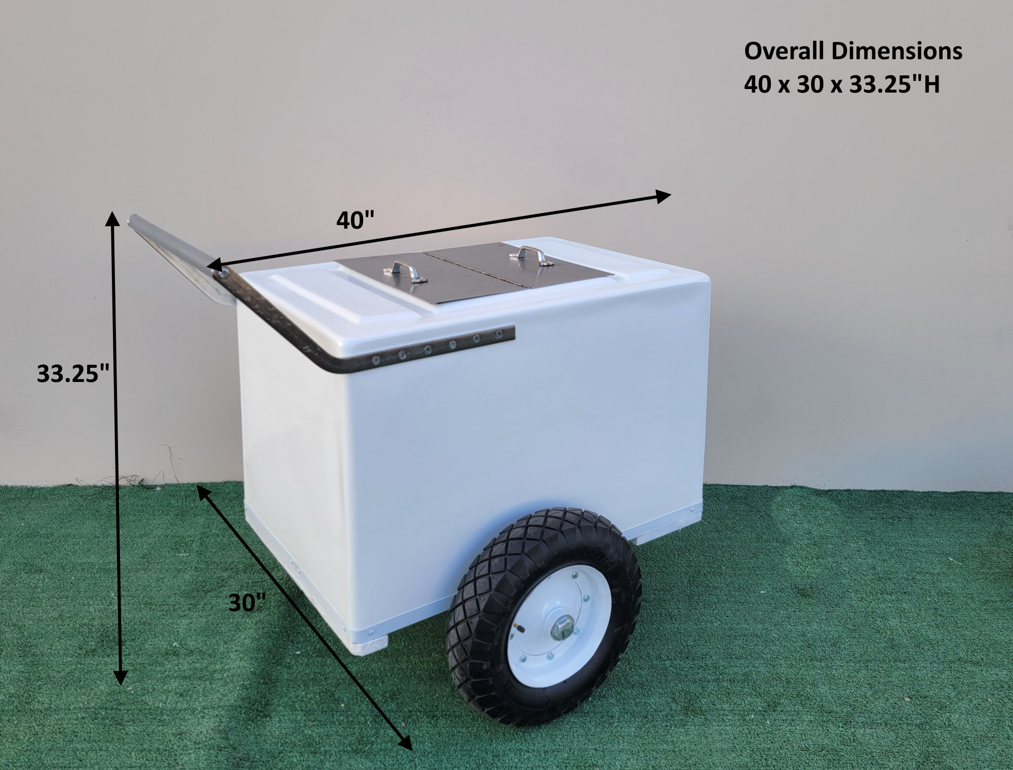 Classic Paleta Cart, Popsicle Cart, Ice Cream Cart Standard Size, White ...