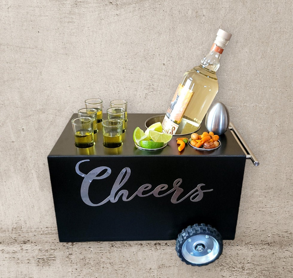Shot Glass Table-top Bar Carts - Etsy