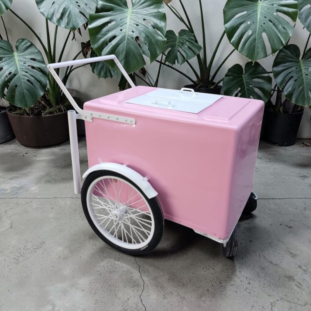 Pink W/ White Trim Paleta Cart, Popsicle Cart, Ice Cream Cart - Etsy