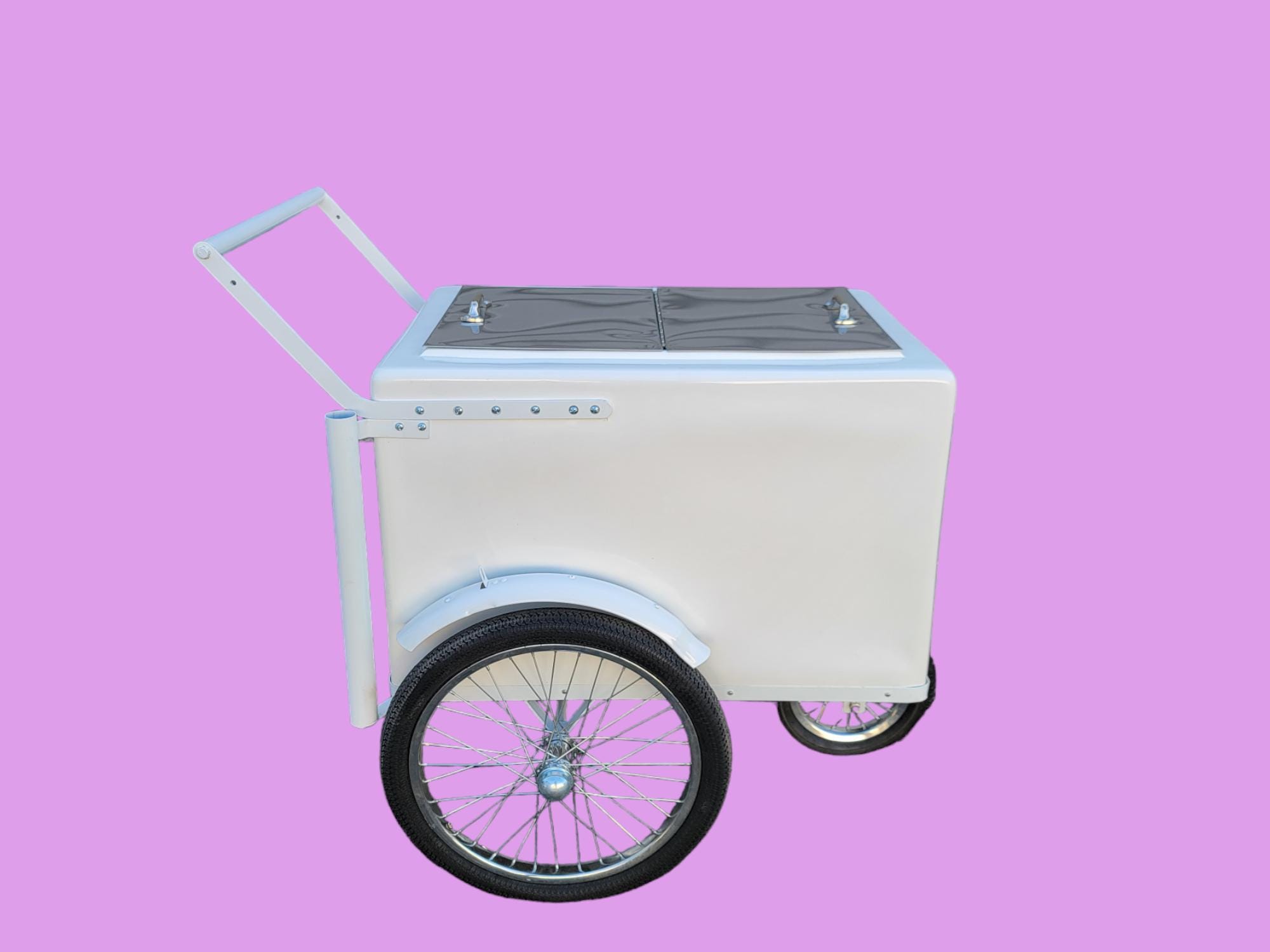 Popsicle Cart With XL Flip Door All White - Etsy
