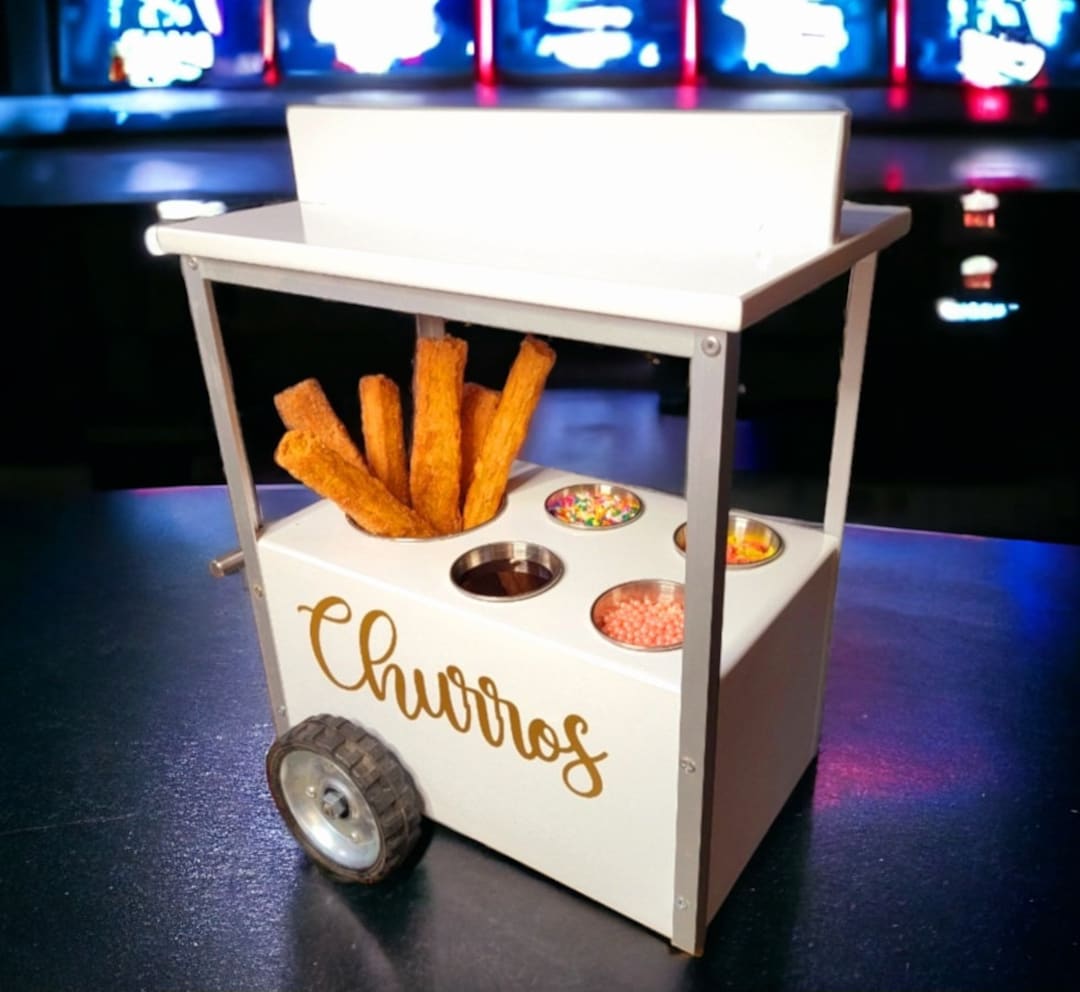 Handmade Churro Tabletop Snack Cart – Mini Dessert Display Stand for ...