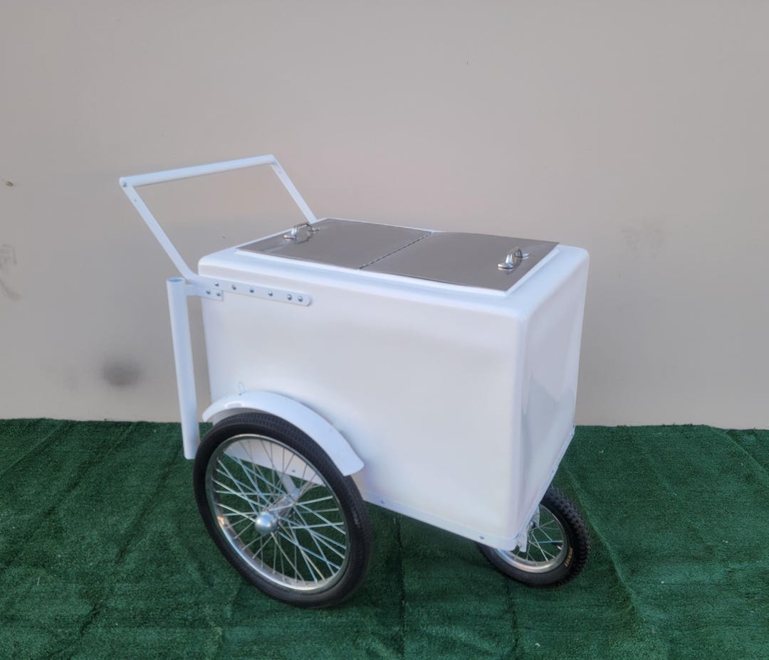 Popsicle Cart With XL Flip Door All White - Etsy