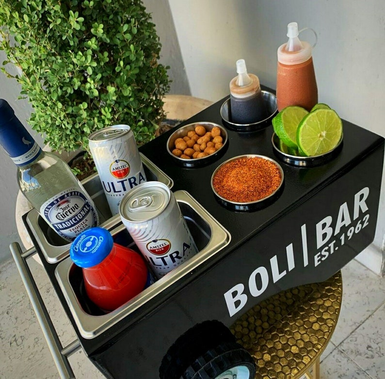 Table Top Snack / Ice Cream Cart , Churro Cart 2 Containers With Paleta ...
