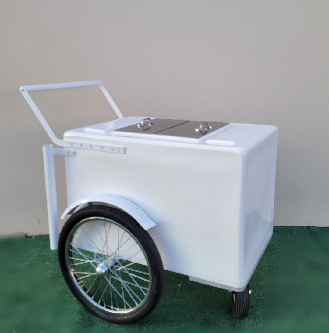 Standard Size Paleta Cart, Popsicle Cart, Ice Cream Cart White W/ White ...