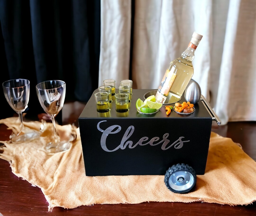 Shot Glass Table-top Bar Carts - Etsy
