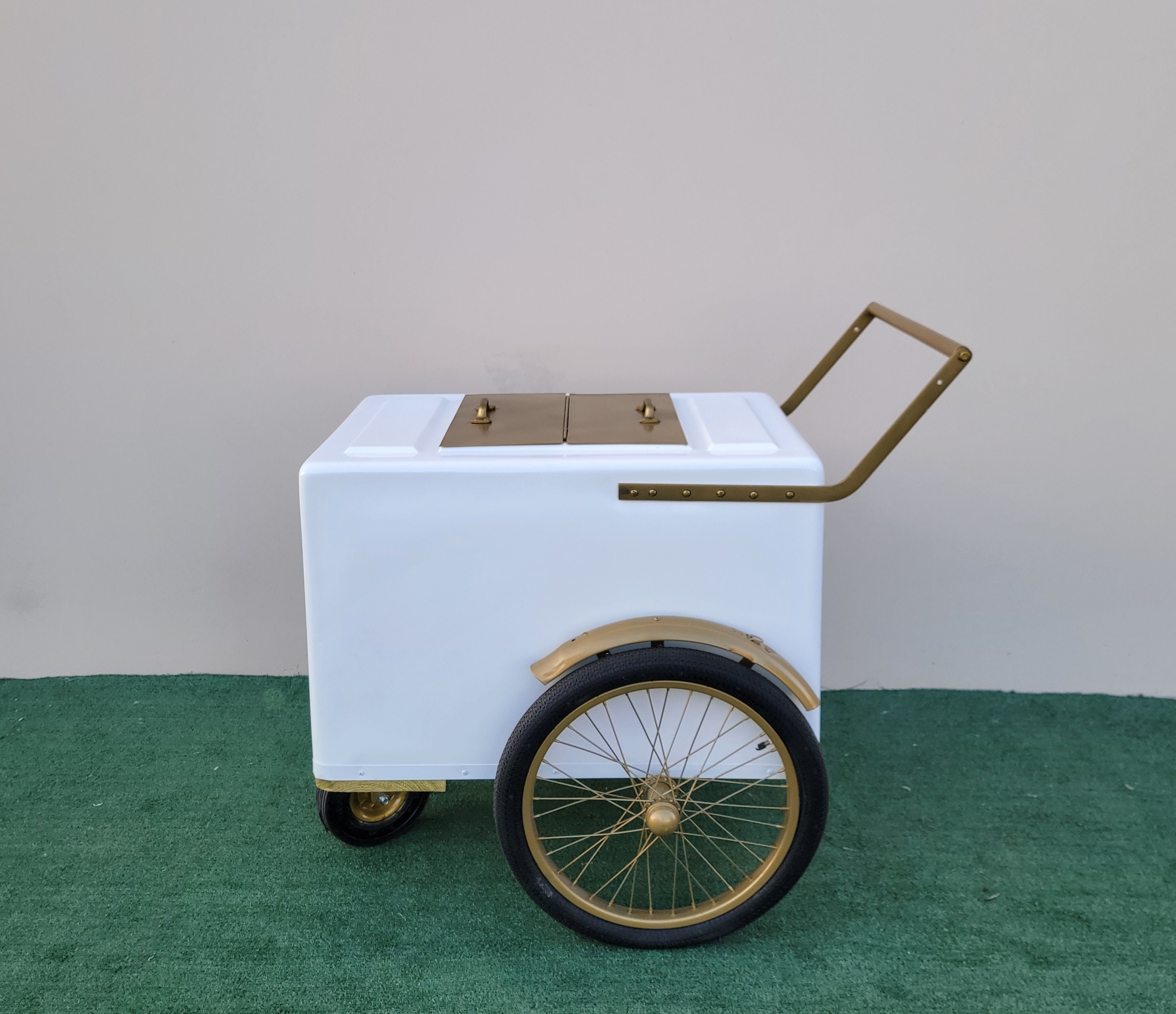 Standard Size Paleta Cart, Popsicle Cart, Ice Cream White W/ Gold ...